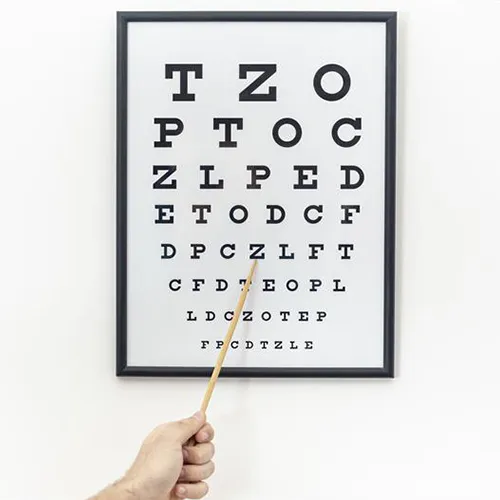 Teste de visão subnormal, acompanhamento de baixa visão